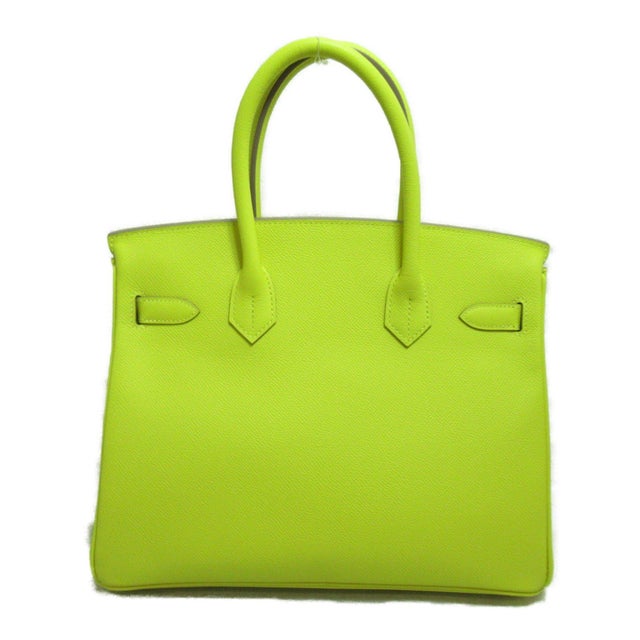 Hermes Birkin 30 Lime Handbag Yellow Lime Epsom Leather | Chairish