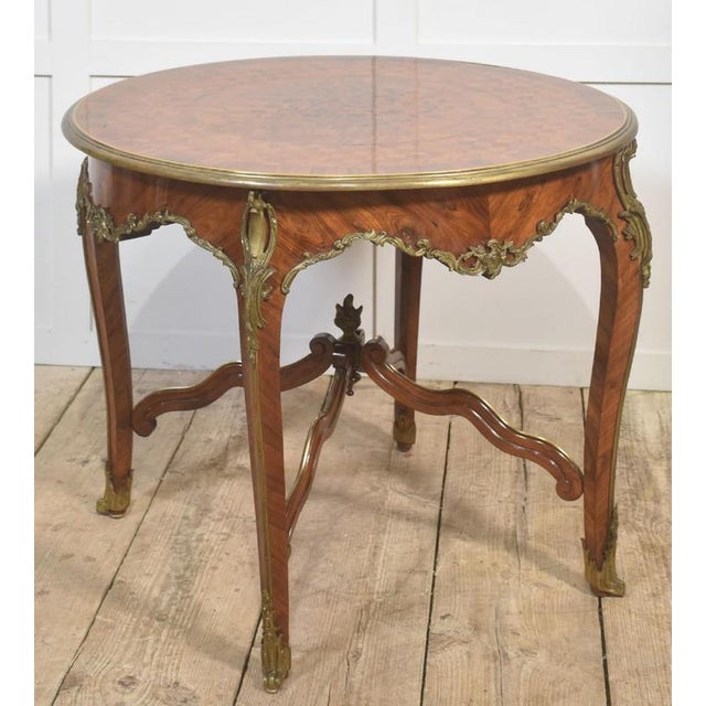 Louis XV Style Ormolu and Parquetry Circular Centre Table, 1890s | Chairish