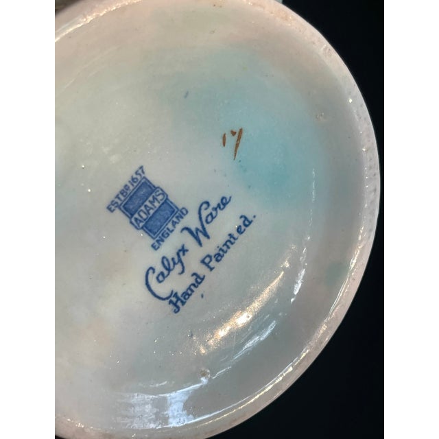 Antique Adams Calyx Ware Gilt Floral Pitcher | Chairish