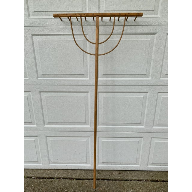 Antique Early 20th Century Hand Made Wooden Hay Rake | Chairish