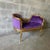 French Tufted Purple Velvet Bench | Chairish