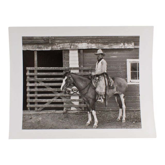 1982 Black and White Photograph of a Cowboy by Jay Dusard | Chairish