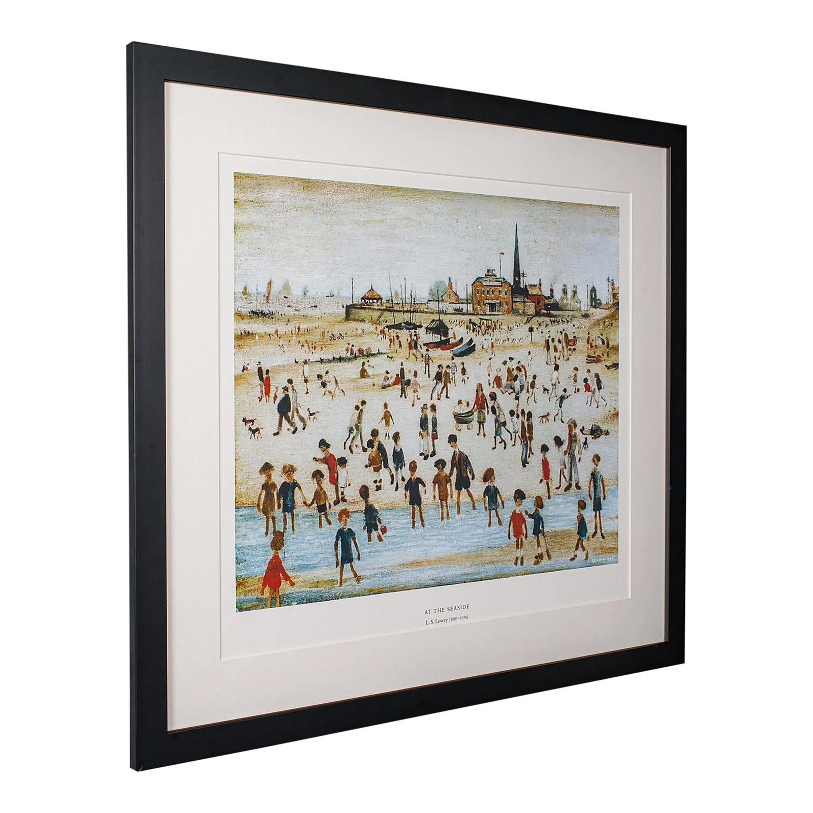 1990's Vintage Print Ls Lowry at the Seaside | Chairish