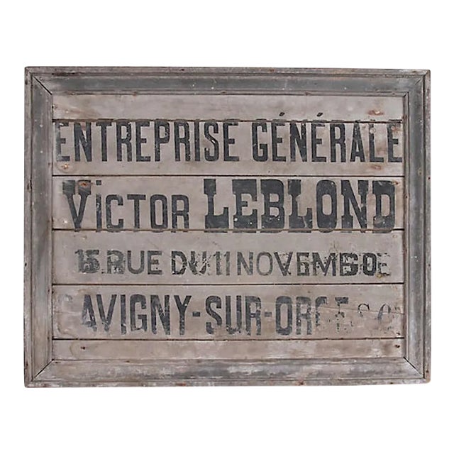 French General Contractor Sign | Chairish