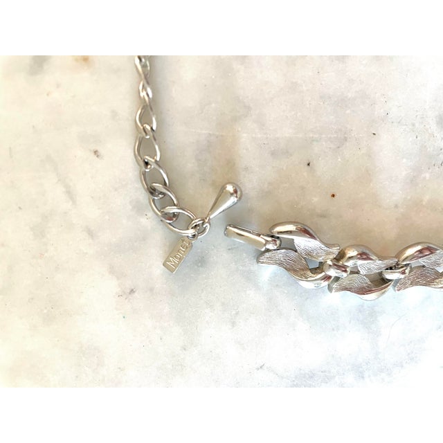 Vintage Monet Silver Chain Link Necklace | Chairish