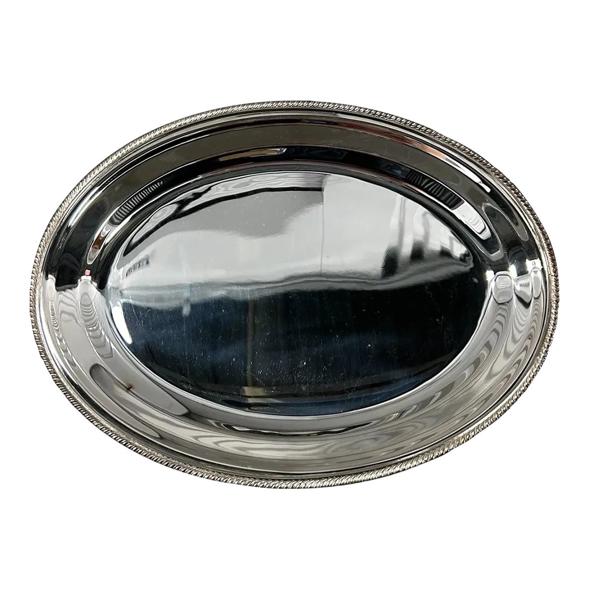 Vintage Primrose Large Oval Platter Ep Brass Silver Plate Serving Dish ...
