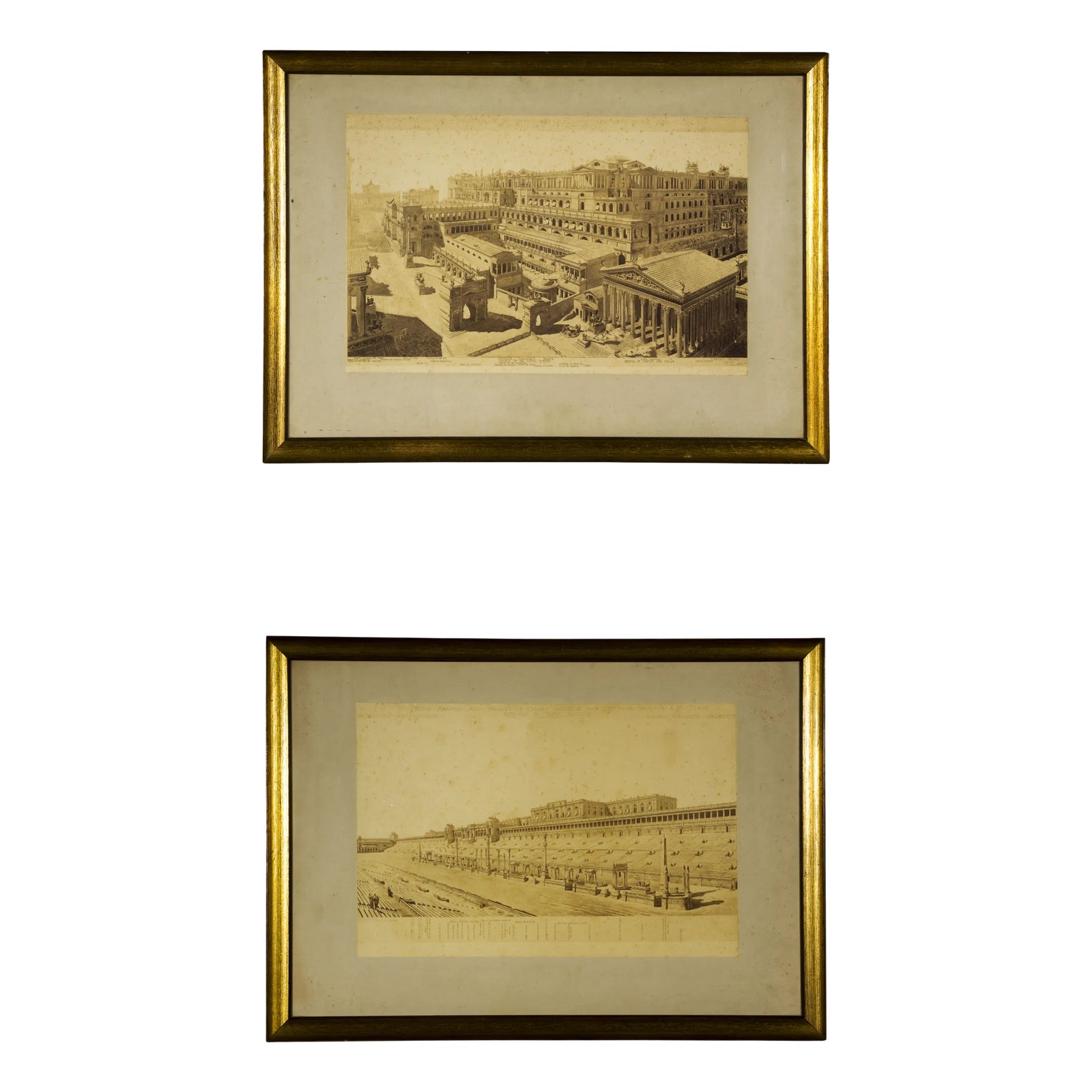 Period Italian Grand Tour Lithographs, Set of 2 | Chairish