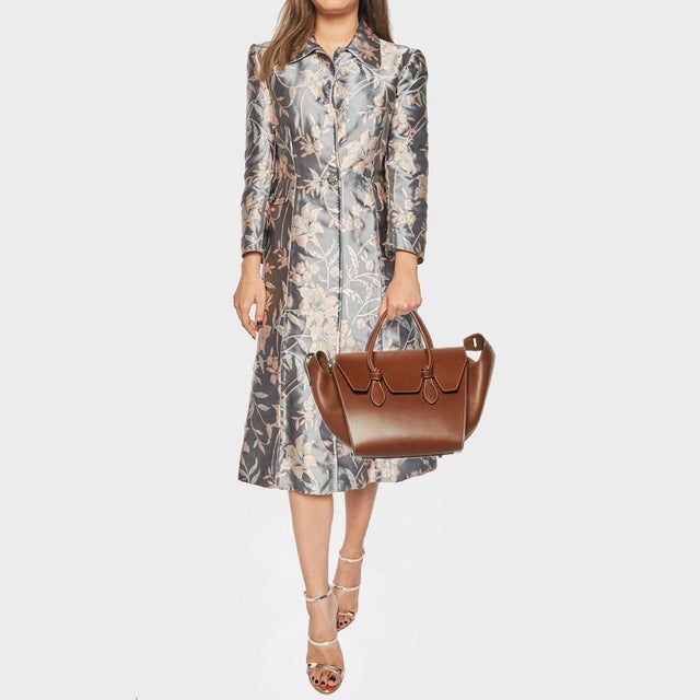 Celine Chestnut Leather Mini Tie Tote | Chairish