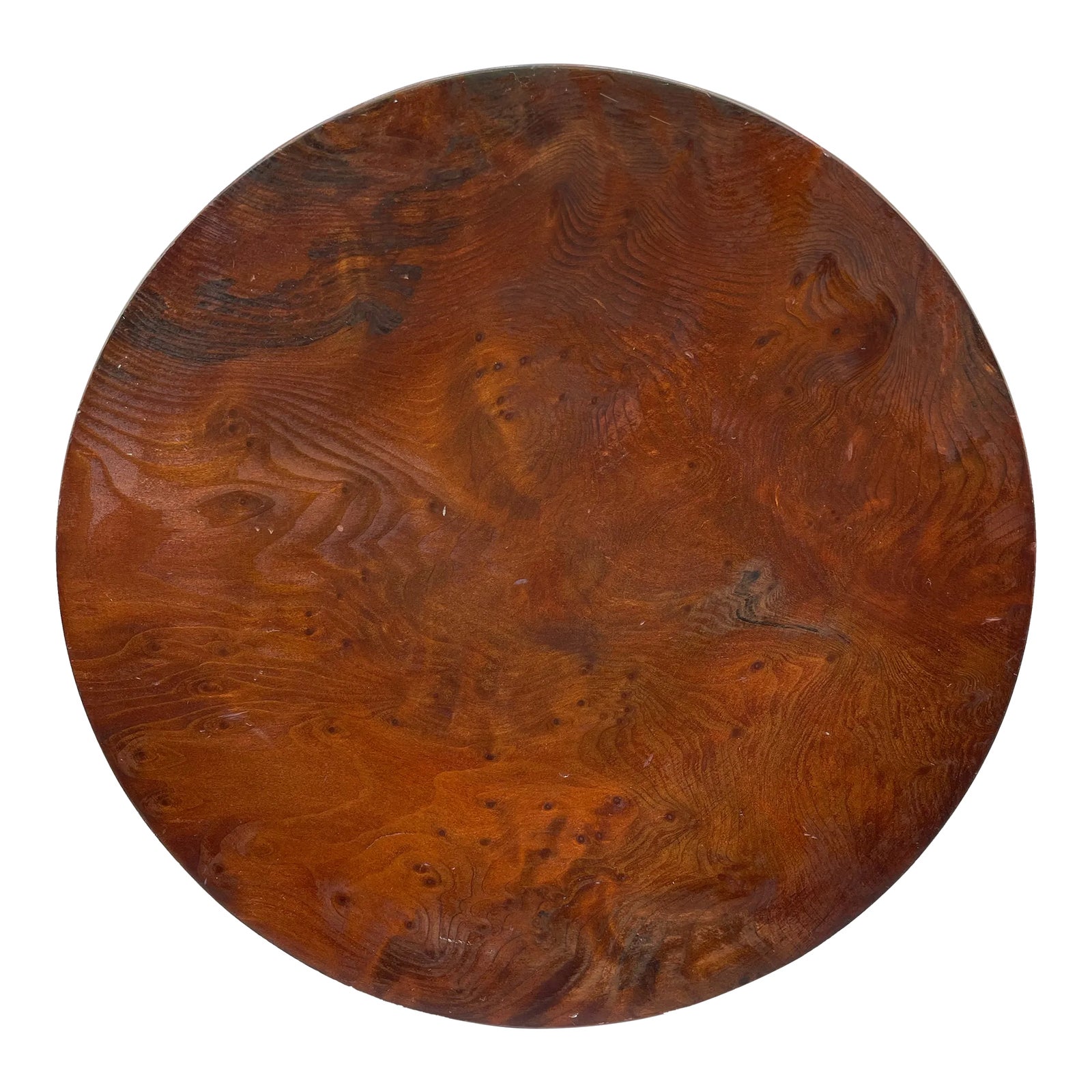 1994 Bruce Mitchell Redwood Burl Wood Plate | Chairish