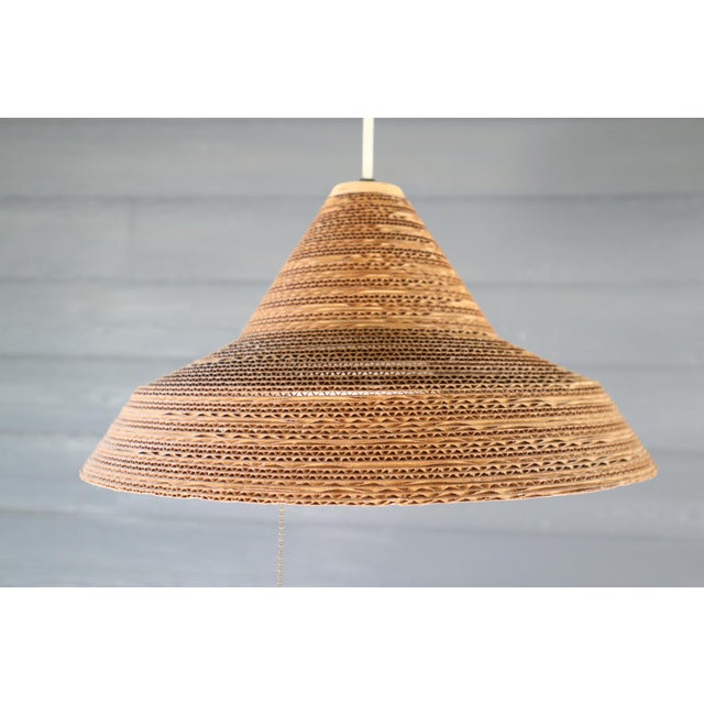 Vintage Gregory Van Pelt Corrugated Cardboard Pendant Ceiling Light ...