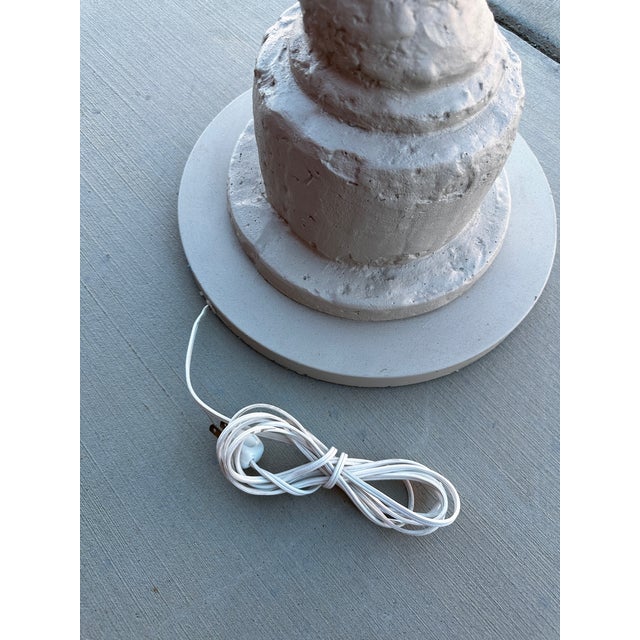 Post Modern Michael Taylor Style Plaster Spiral Floor Lamp W/Shade ...