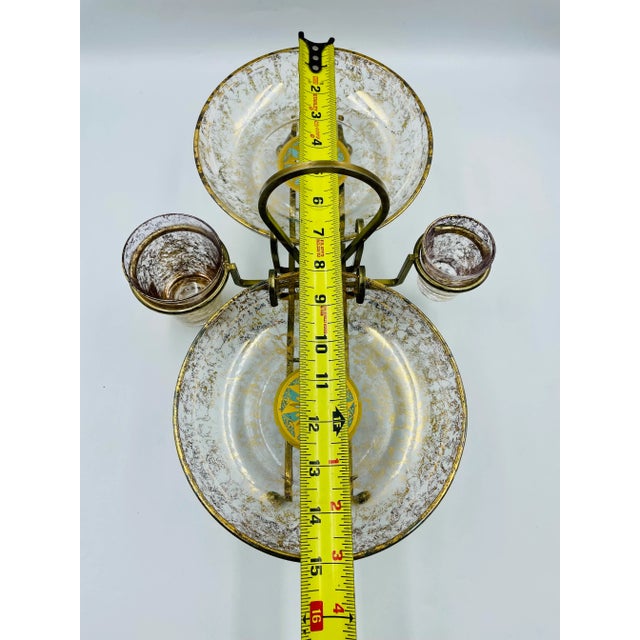 Vintage Georges Briard Gold Leaf 5-Piece Hors d'Oeuvres Caddy or Shrimp ...