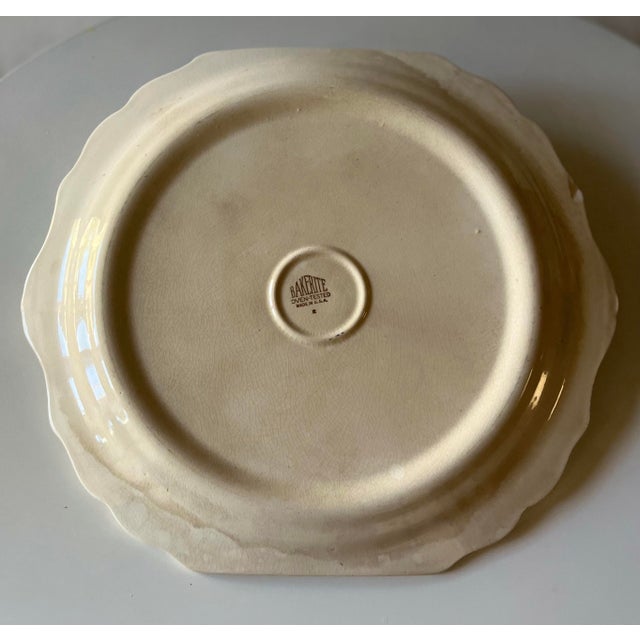 1940's Harker Pottery Apple and Pear Scalloped Edge Platter With Red ...