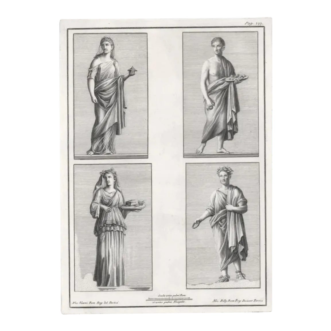 1760 Classical & Mythological Figures Engraving | Chairish