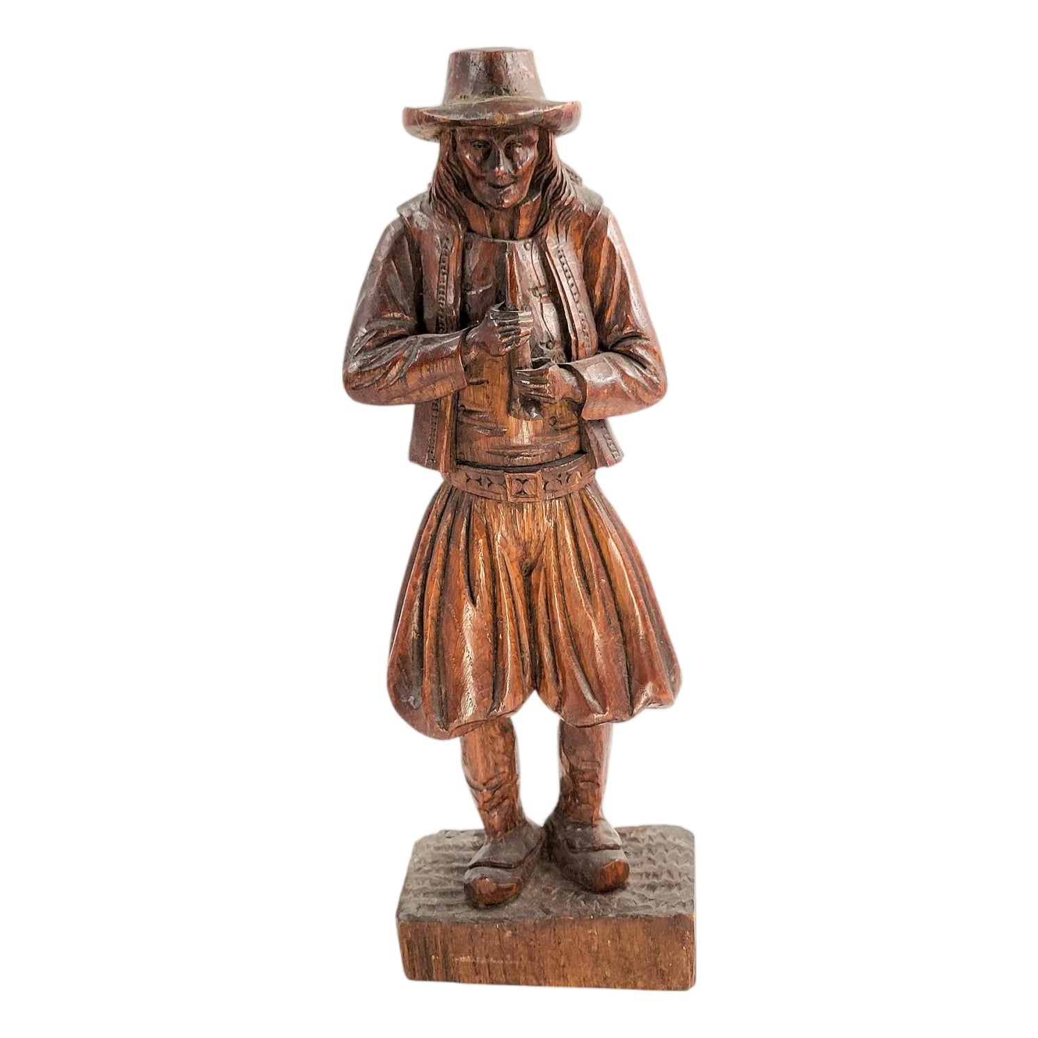 Black Forest Artist, Sculpture of the Pied Piper, 1880s, Oak | Chairish