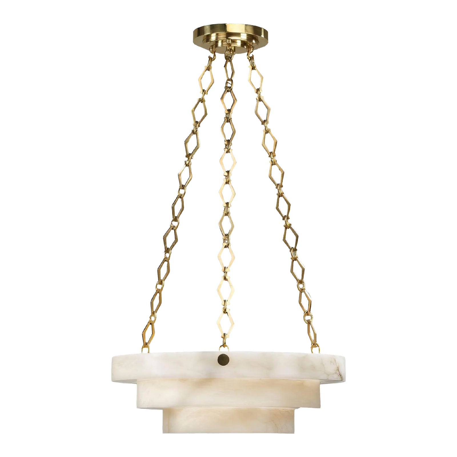 Alabaster Pendant - Brass Finish | Chairish
