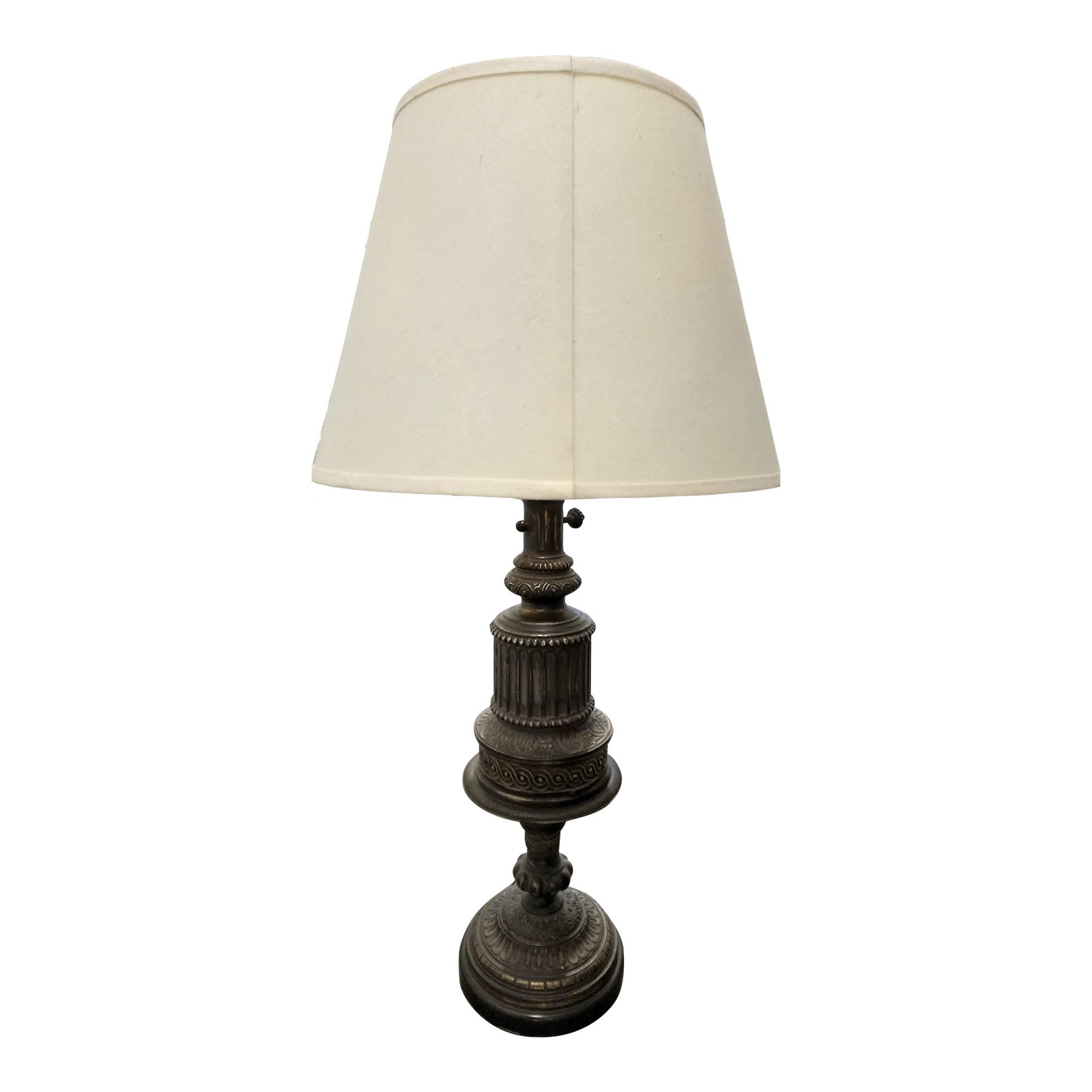 Vintage Frederick Cooper Bronze Patina Table Lamp | Chairish