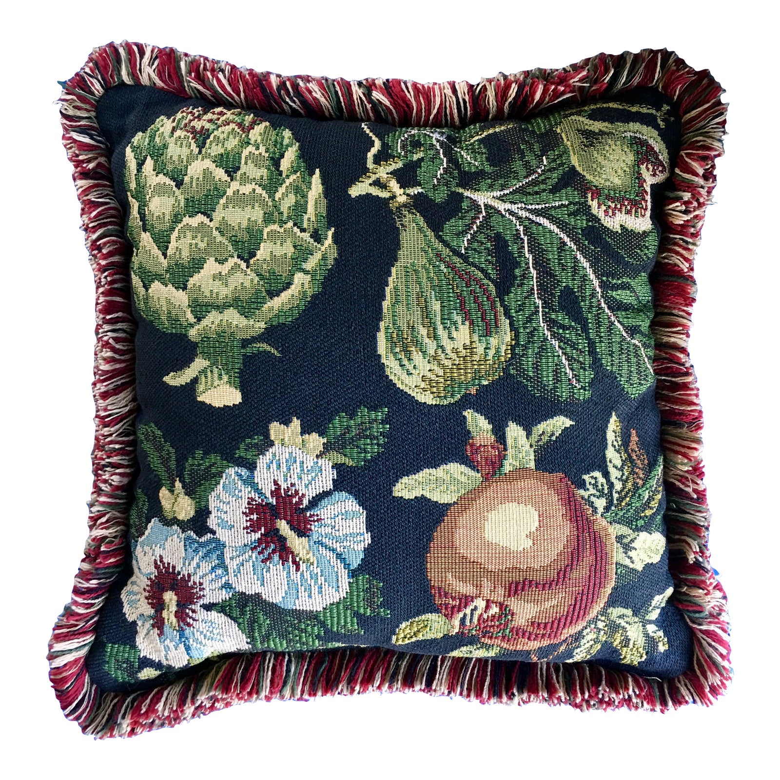 Vintage Vegetable Tapestry Pillow | Chairish