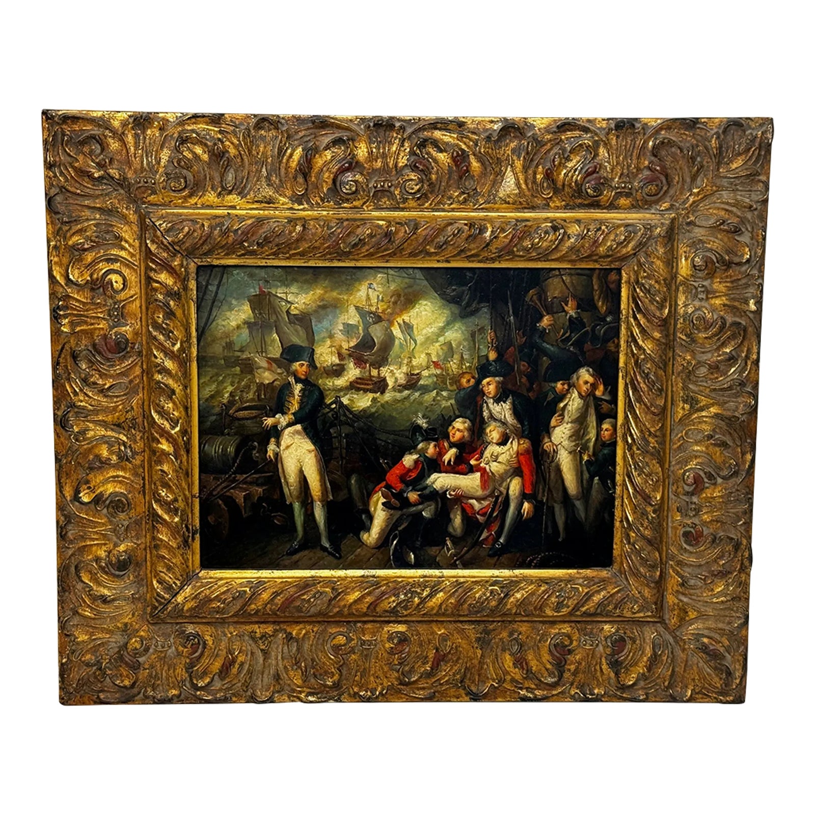 British Important Marine Oil Painting Sea Battle Glorious First of June ...