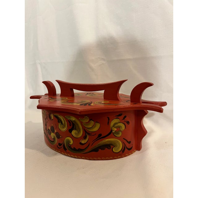 Vintage Hand Painted and Artist Signed Norwegian Folk Art Rune Box ...