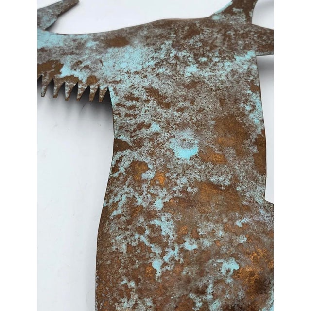 Vintage Verdigris Metal Horse, Wired to Hang | Chairish