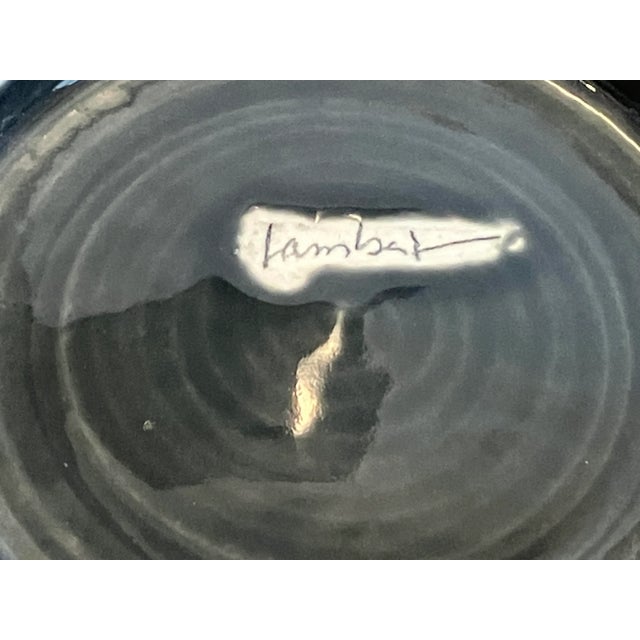 Rare 1984 Hand Signed Michael Lambert Art Deco Inspired Cups and Saucer Set- 8 Pieces | Chairish