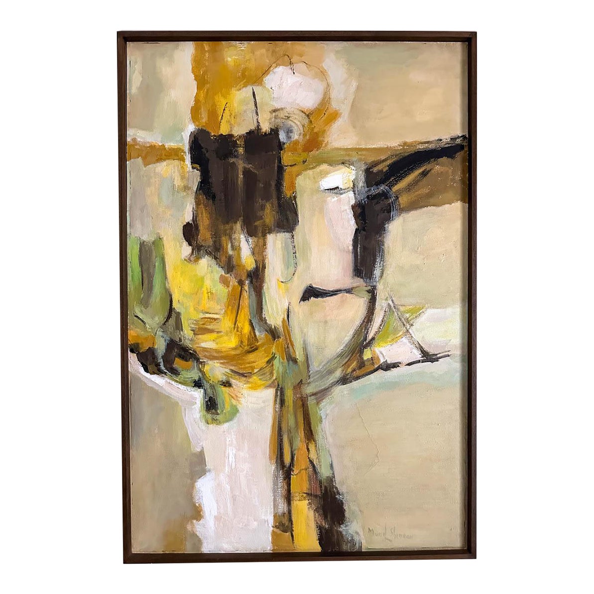 Original Abstract Painting 'Canyon Walls' by Muriel Shannon, Ca. 1970 ...