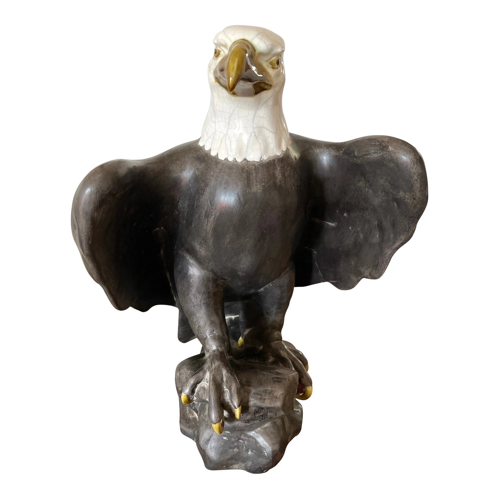 Vintage Bald Eagle Ceramic Statue by Anthony Freeman & McFarlin ...