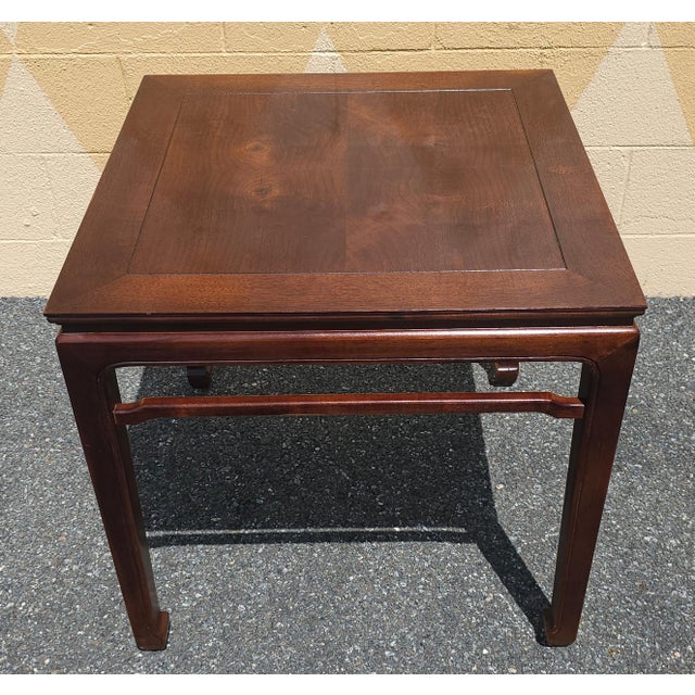 Pair Mid Century Henredon Ming Style Walnut Side Tables | Chairish