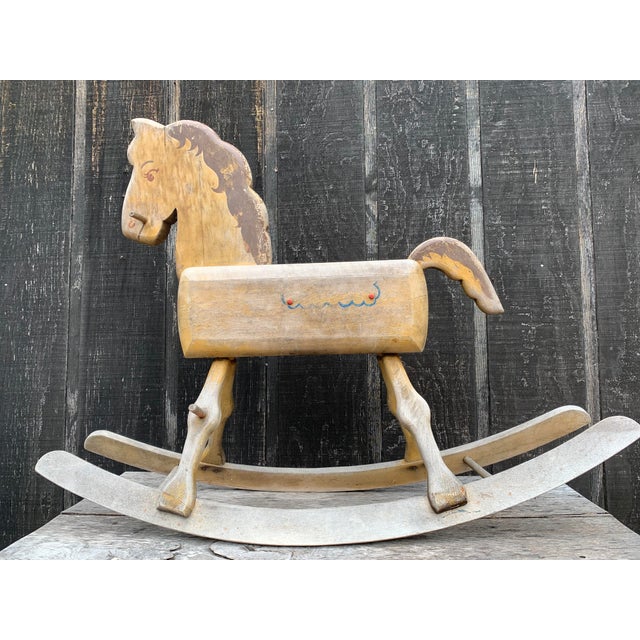 1940s Wooden Rocking Horse | Chairish