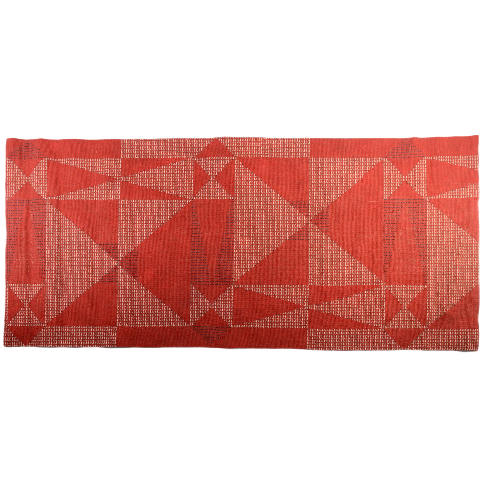 Modernist Red Geometric Carpet, 1960s | Chairish