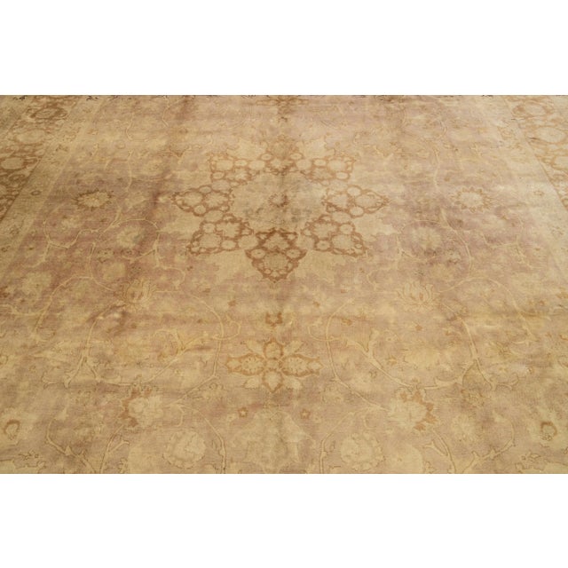 20th Century Persian Tabriz Wool Rug in Tan Color Allover Design | Chairish