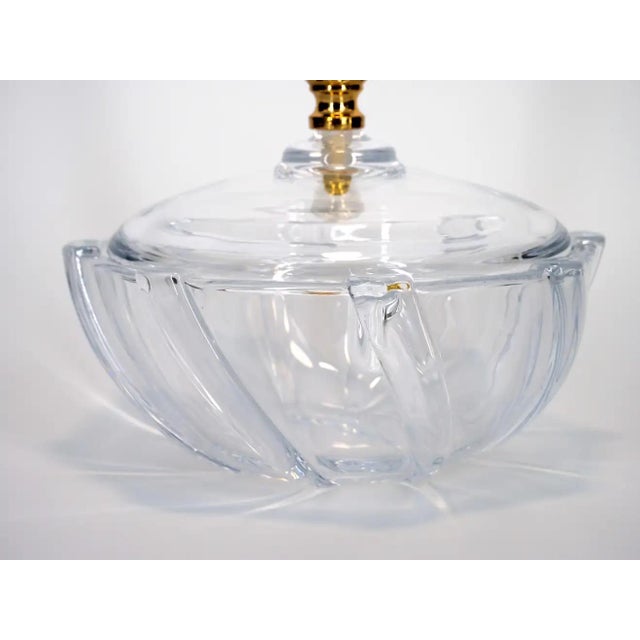 French Art Deco Style Cut Crystal Covered Dish | Chairish