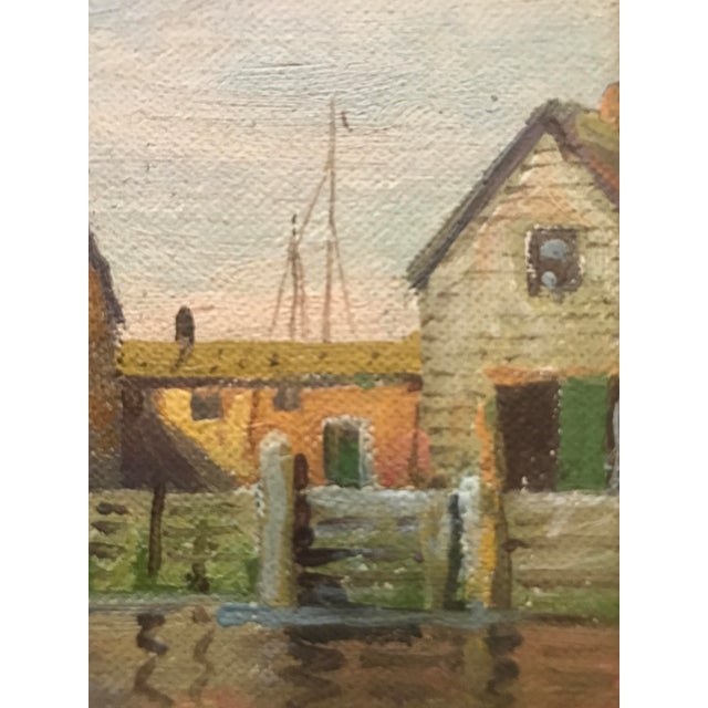Historical New England Plein Air Harbour Oil Paintings Signed T. Bailey ...