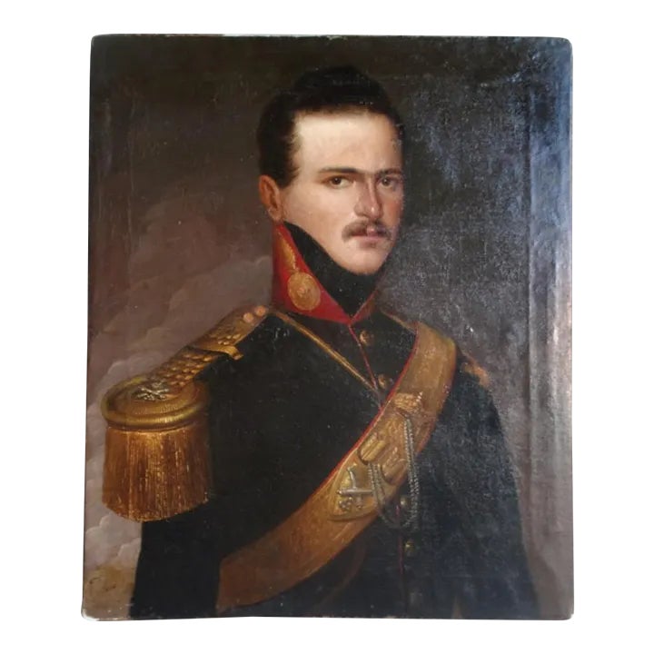 Early 19th Century Portrait Painting of an Imperial Artillery Officer ...