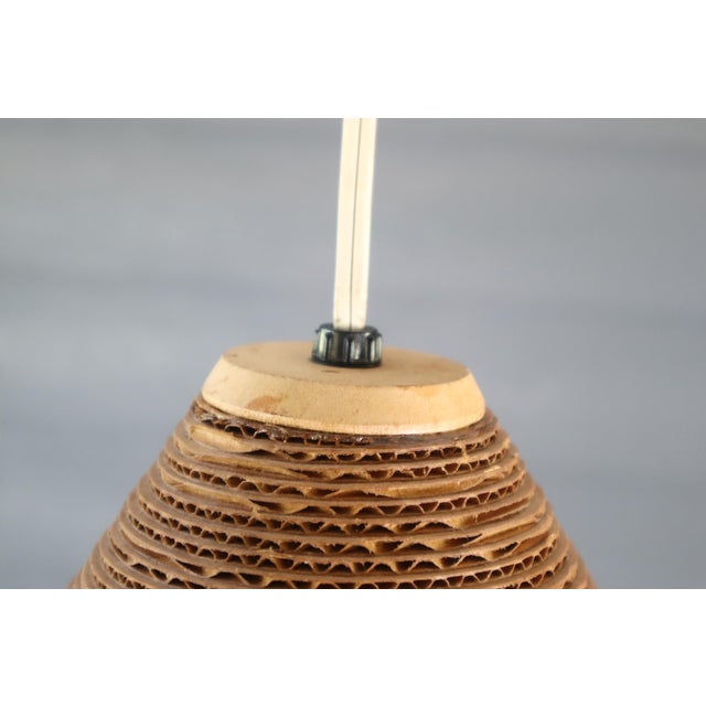 Vintage Gregory Van Pelt Corrugated Cardboard Pendant Ceiling Light ...