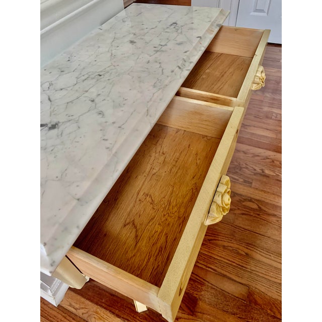 Late 20th Century Kimball Console Table With Italian Beveled Marble Top ...