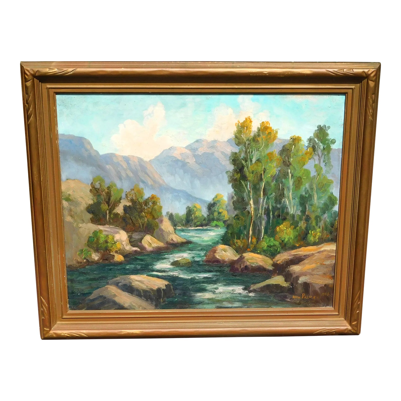 Ann Palmer Early San Diego Artist Landscape Oil Painting | Chairish