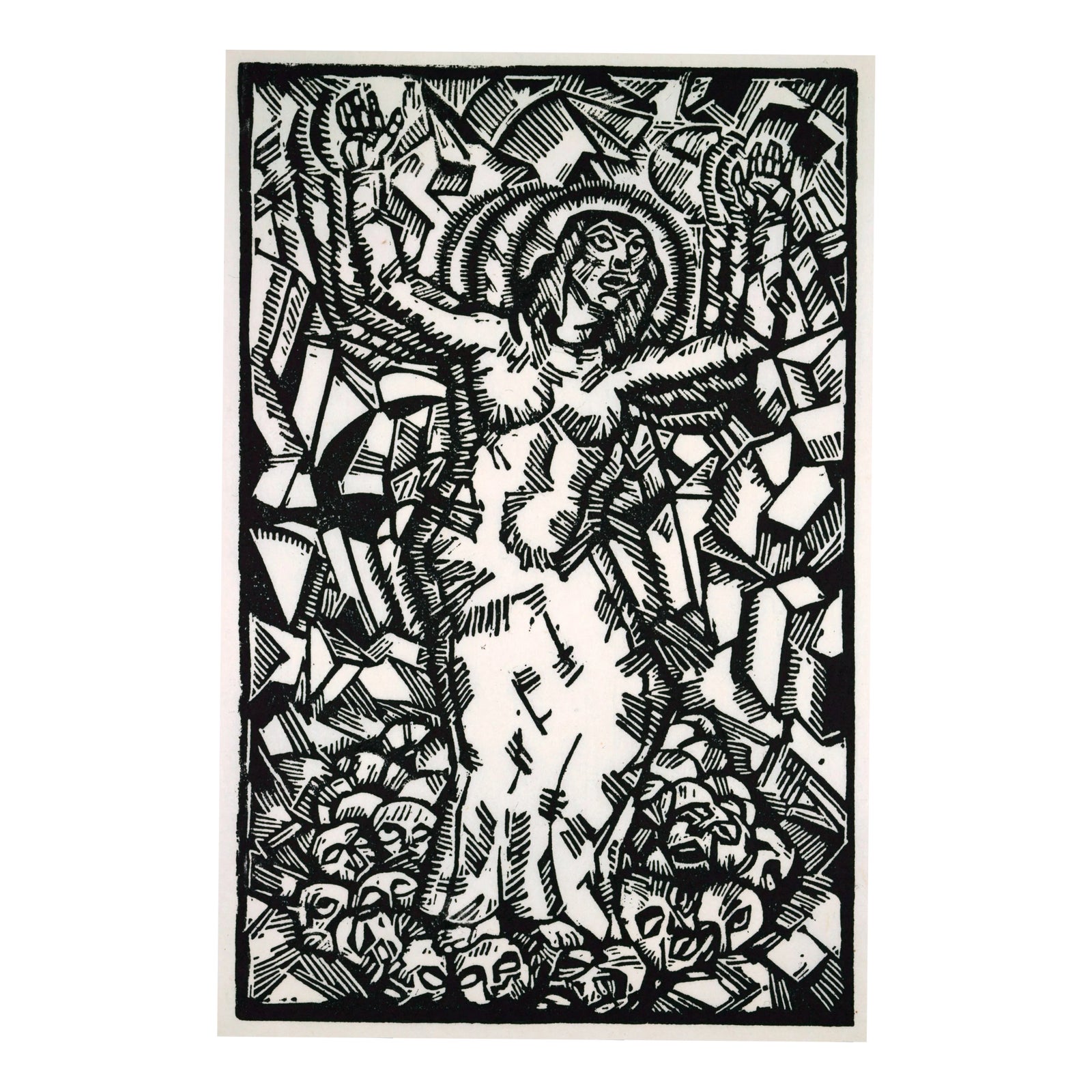 Georg Tappert, the Mother, 1964, Linocut, Paper | Chairish