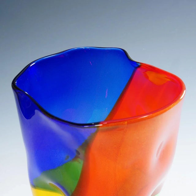Vintage Art Glass Vase of the 4 Quarti Series by Seguso Viro | Chairish