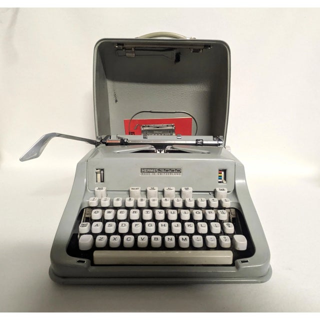 Mid-Century Hermes 3000 Portable Typewriter | Chairish