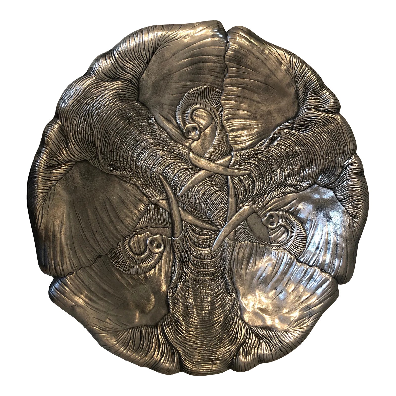 Vintage Arthur Court Elephant Themed Platter Serving Tray | Chairish