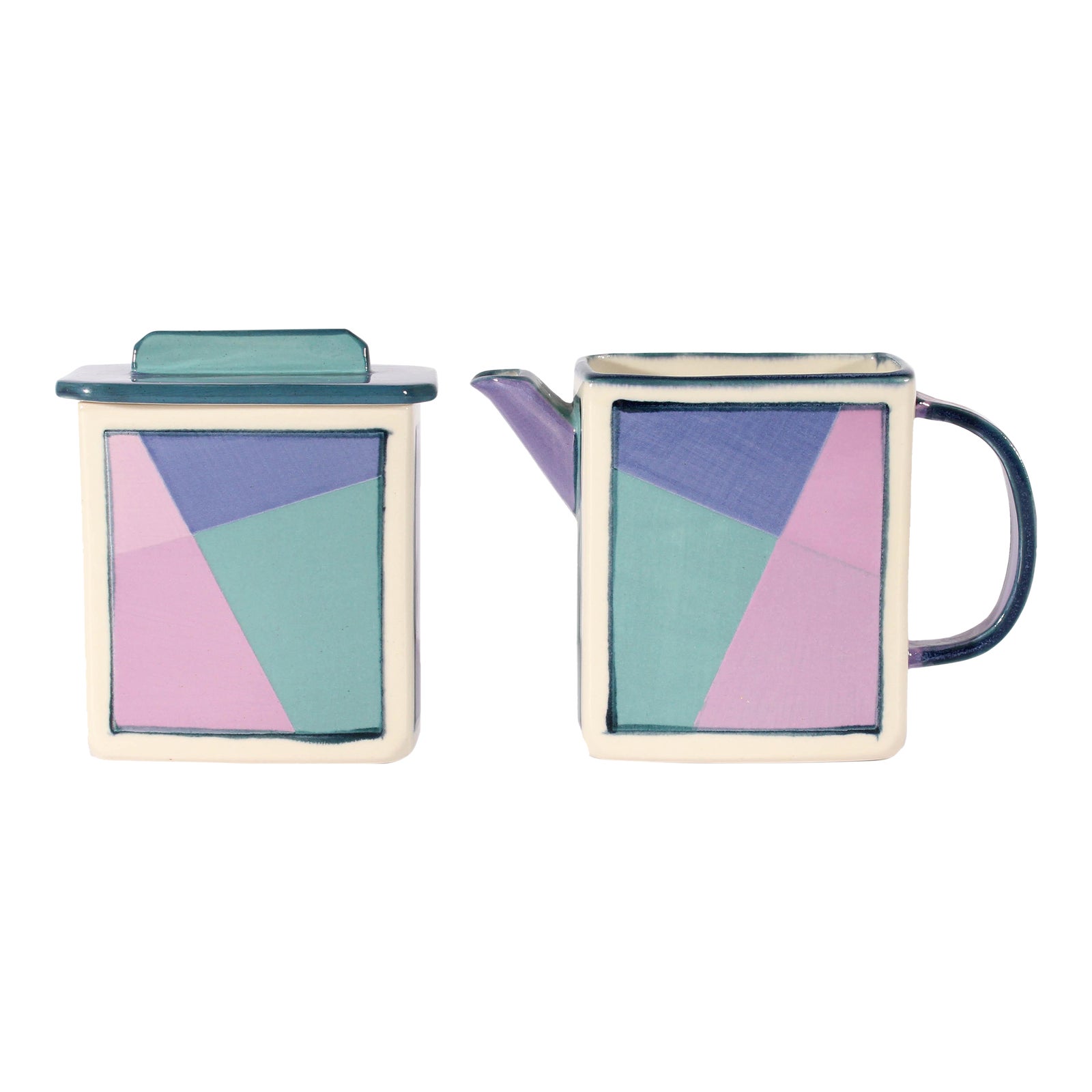 Dorothy Hafner 1984 Signed Madras Color Block Postmodern Creamer and ...