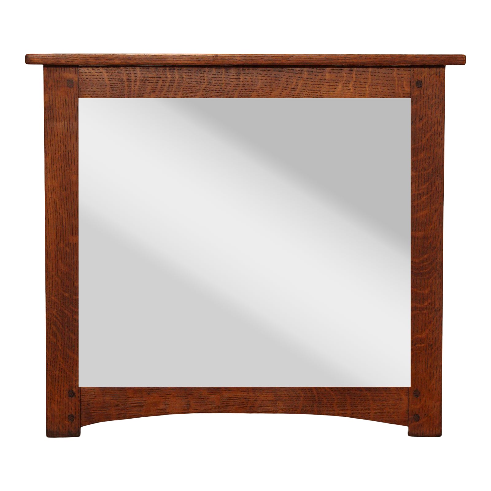 Mission Style Oak Wall Mirror | Chairish