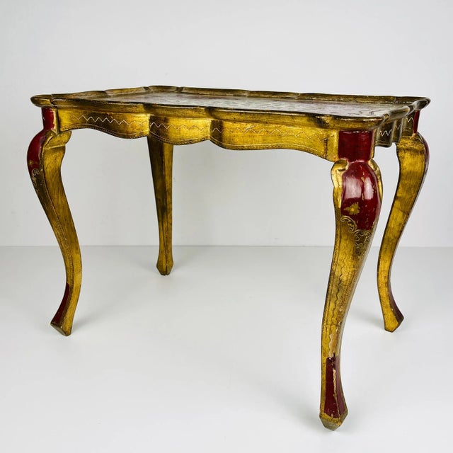 1950s Antique Wooden Florentine Table, Italy | Chairish