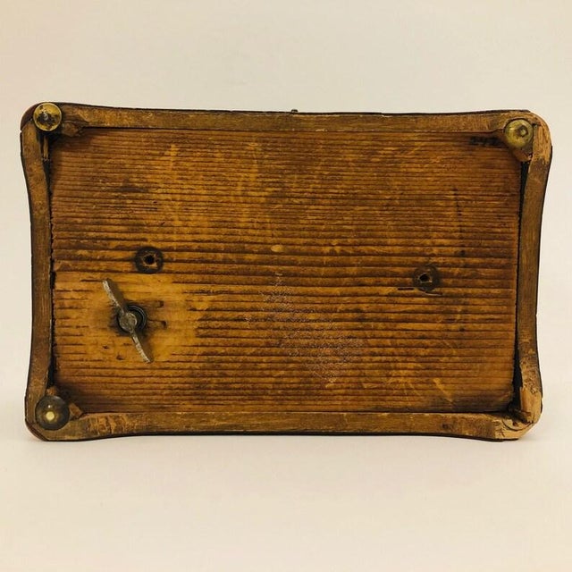 Late 1900s French Walnut Burl Music Box | Chairish