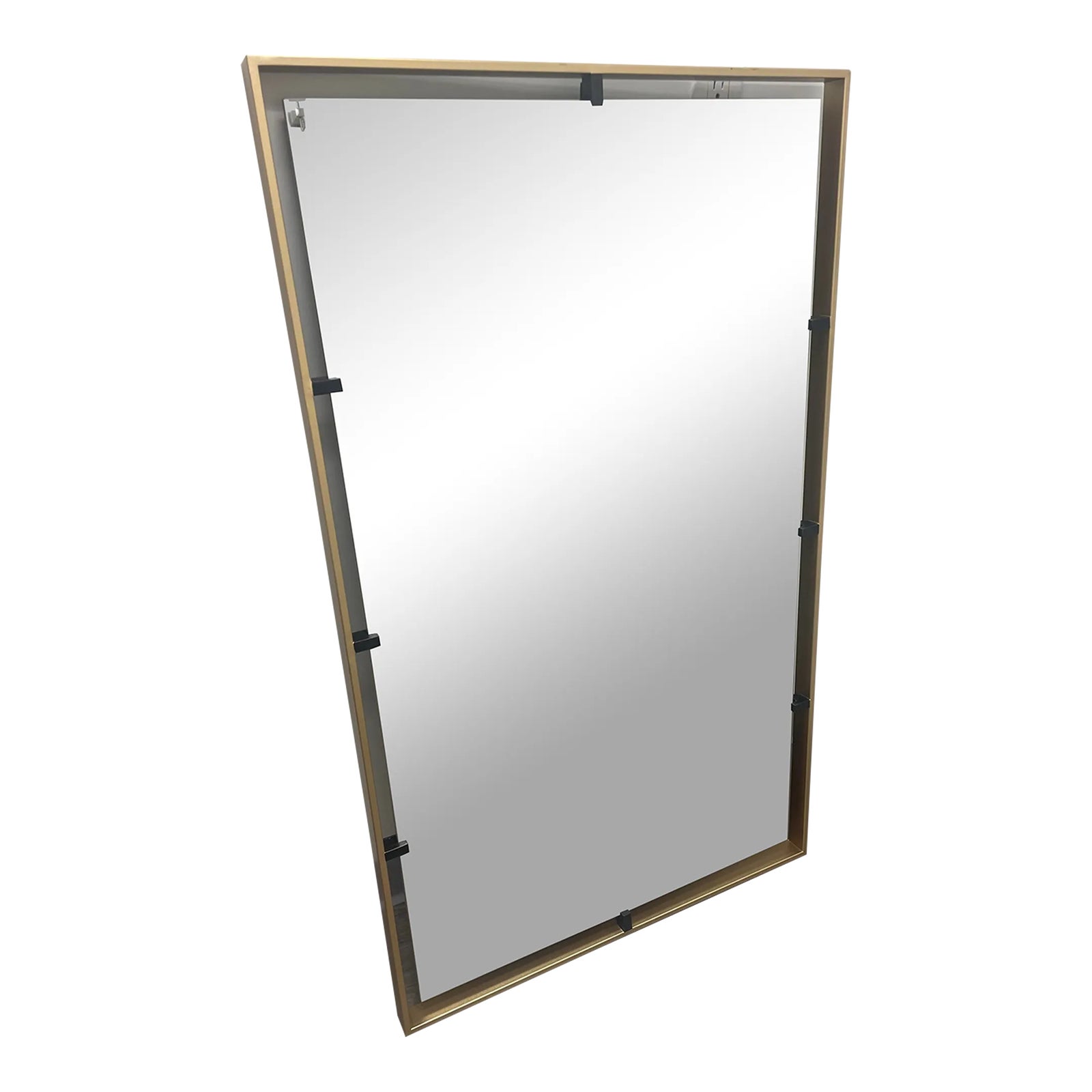 Uttermost Gold Metal Floating Mirror | Chairish