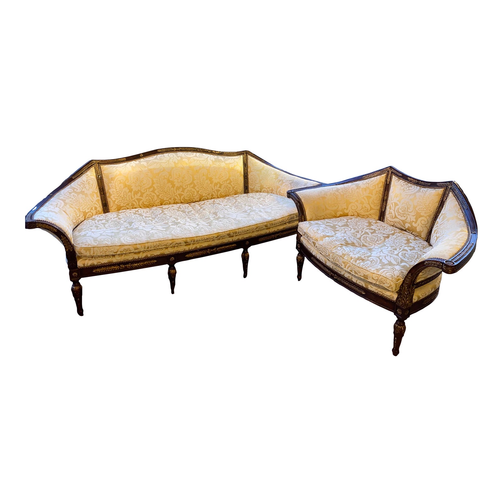 Theodore Alexander Sofa and Chair Set | Chairish