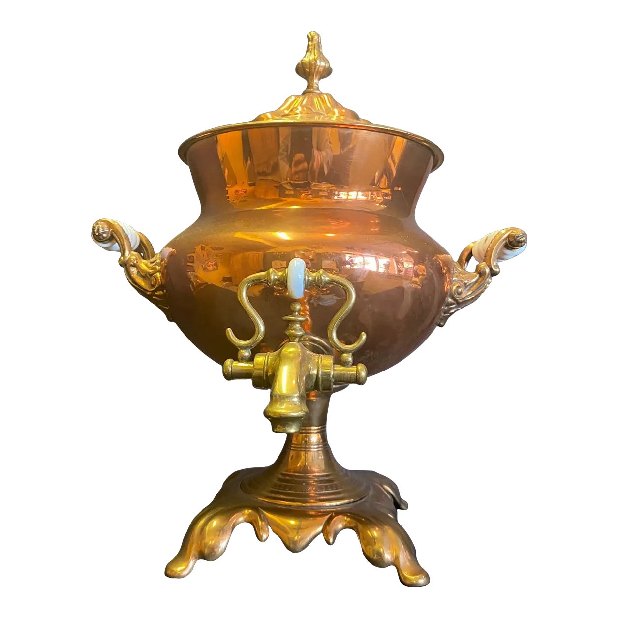 English Copper and Brass Samovar | Chairish