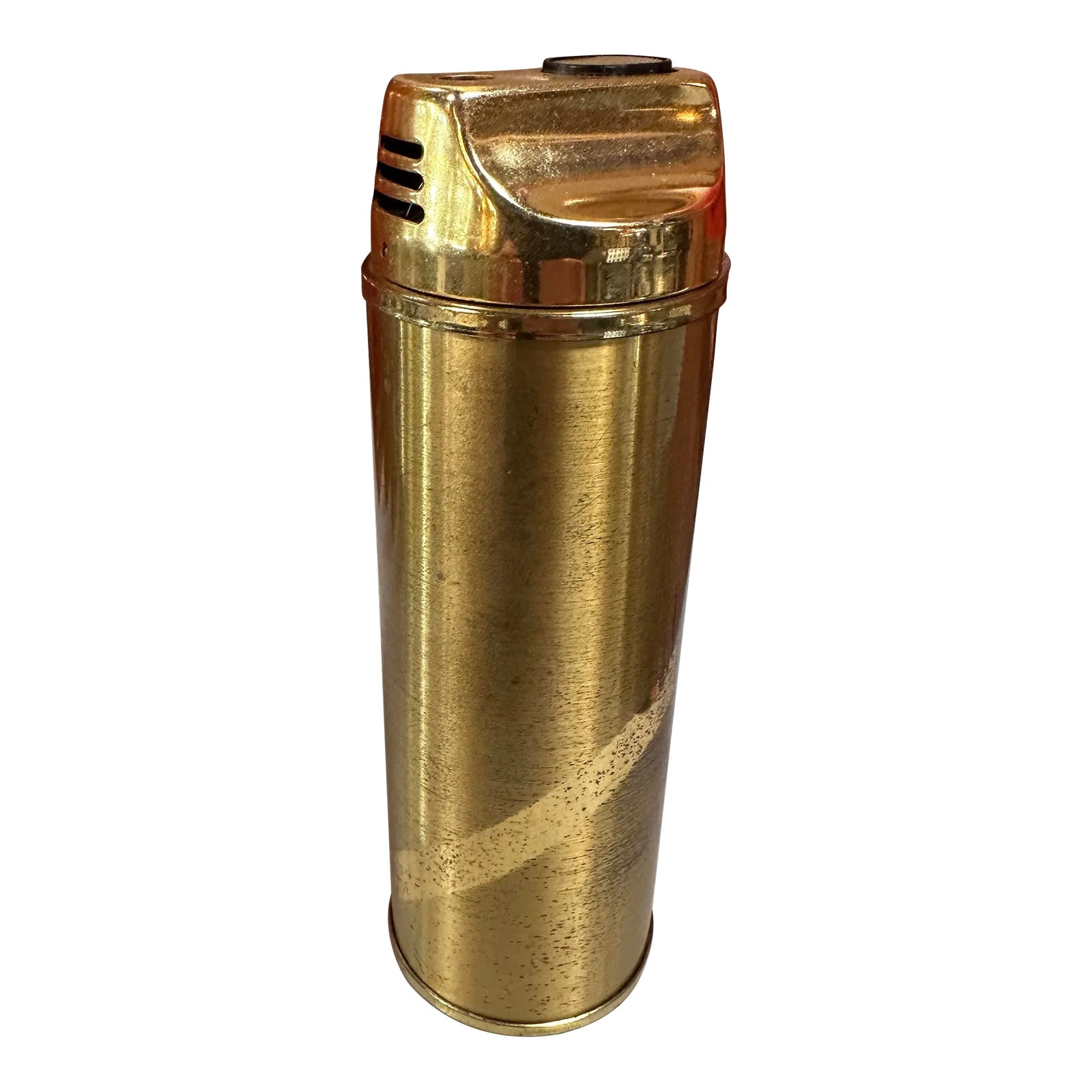 Vintage Fully Brass Italian Lighter 1970s | Chairish